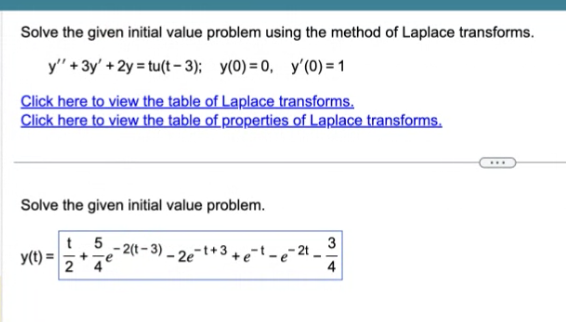Solved Solve the given initial value problem using the | Chegg.com