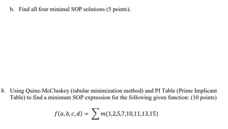 Solved 5. Obtain minimum POS (product of sum) expression for | Chegg.com