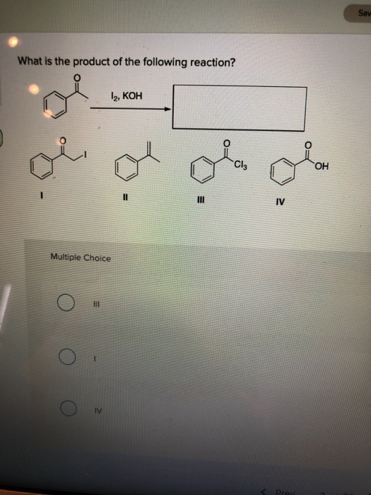 Sav What is the product of the following reaction? | Chegg.com