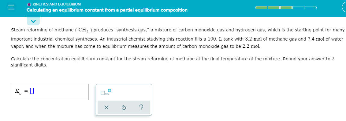 Solved E O KINETICS AND EQUILIBRIUM Calculating an | Chegg.com