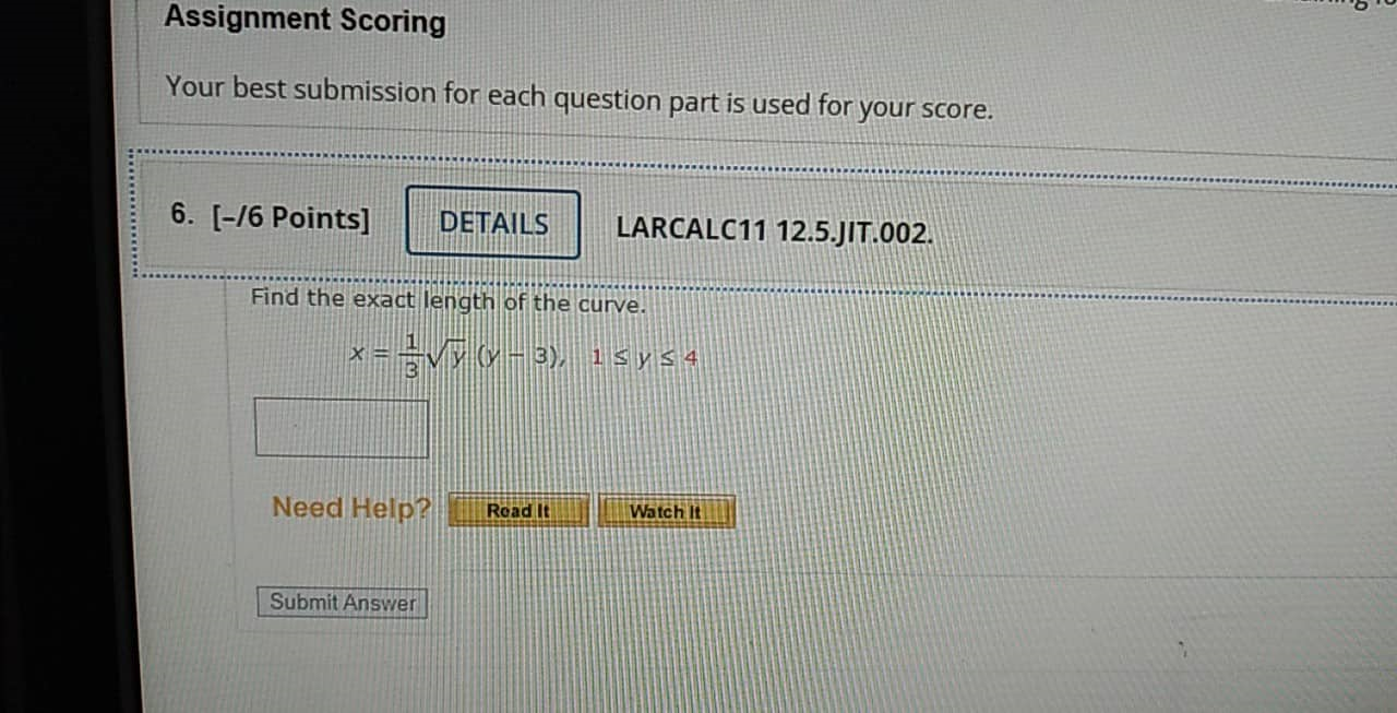 Solved Assignment Scoring Your best submission for each | Chegg.com