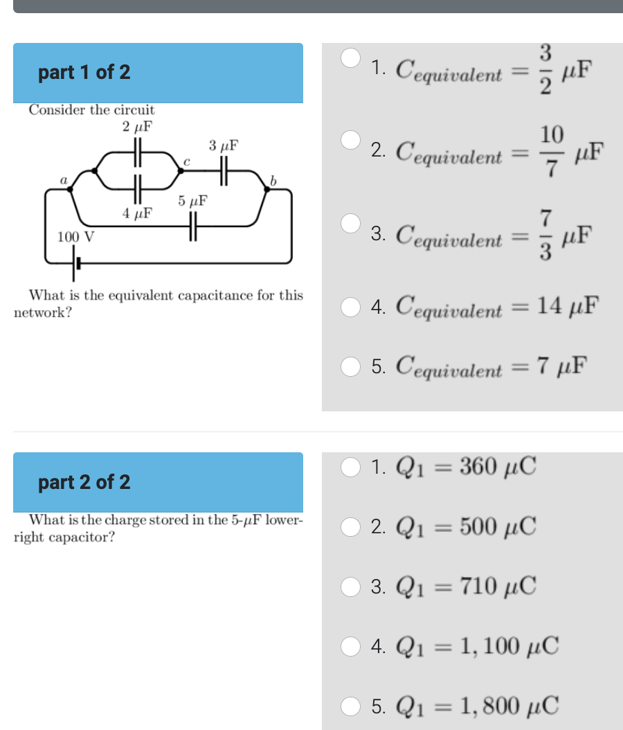 Solved part 1 ﻿of 2Consider the circuitWhat is the | Chegg.com