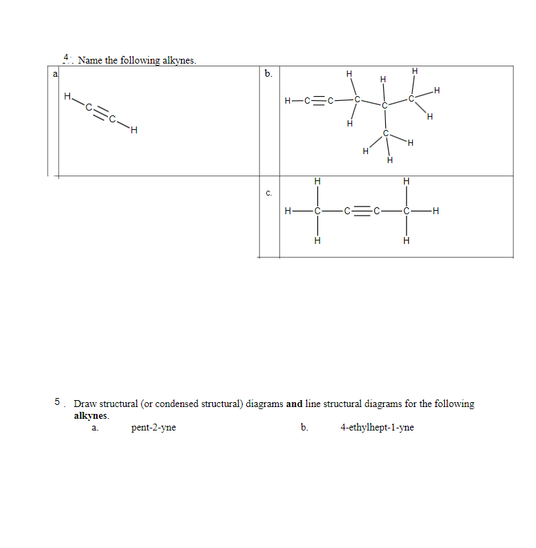 Solved 5. Draw structural (or condensed structural) diagrams | Chegg.com