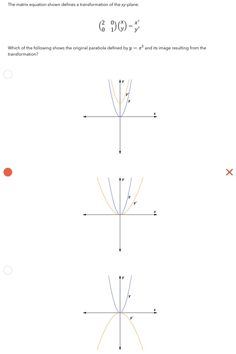 Solved The matrix equation shown defines a transformation of | Chegg.com
