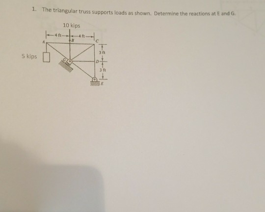 Solved he triangular truss supports loads as shown. | Chegg.com