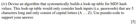 Solved (iv) Devise an algorithm that systematically builds a | Chegg.com