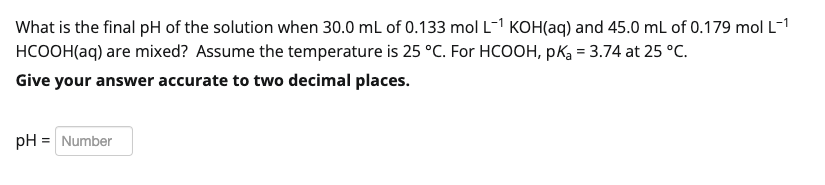 Solved What is the final \\( \\mathrm{pH} \\) of the | Chegg.com
