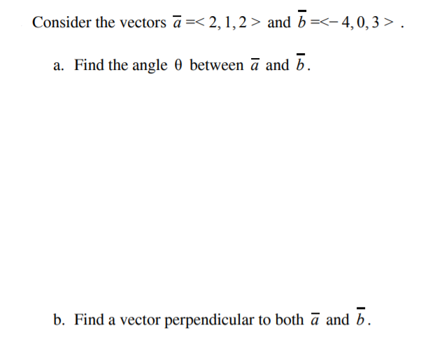 Solved Consider the vectors ā= and ū= . a. | Chegg.com