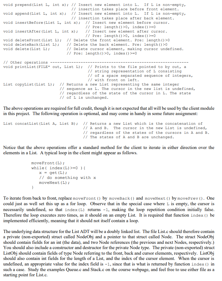Our goal in this project is to build an Integer List | Chegg.com