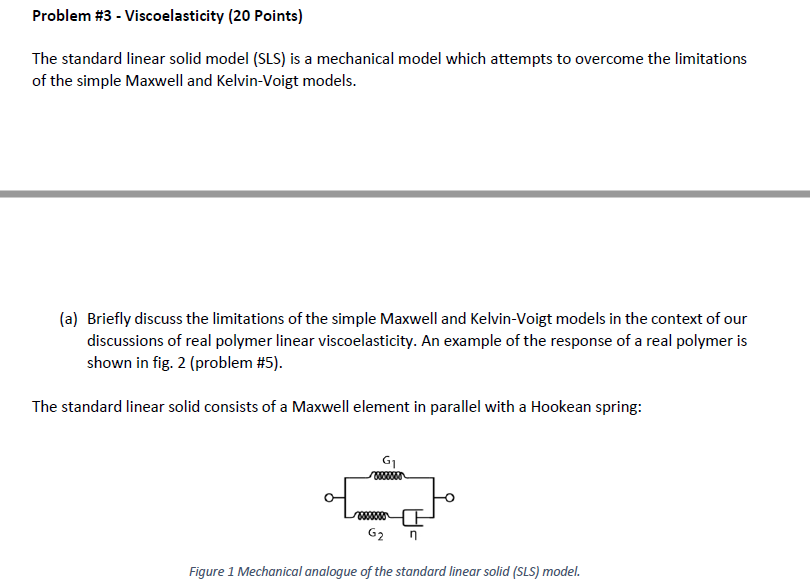 Problem 3 Viscoelasticity 20 Points The Standard