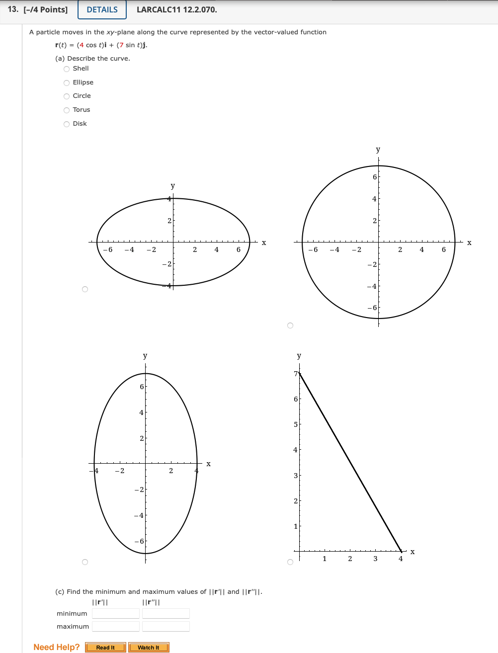 Solved A particle moves in the xy-plane along the curve | Chegg.com