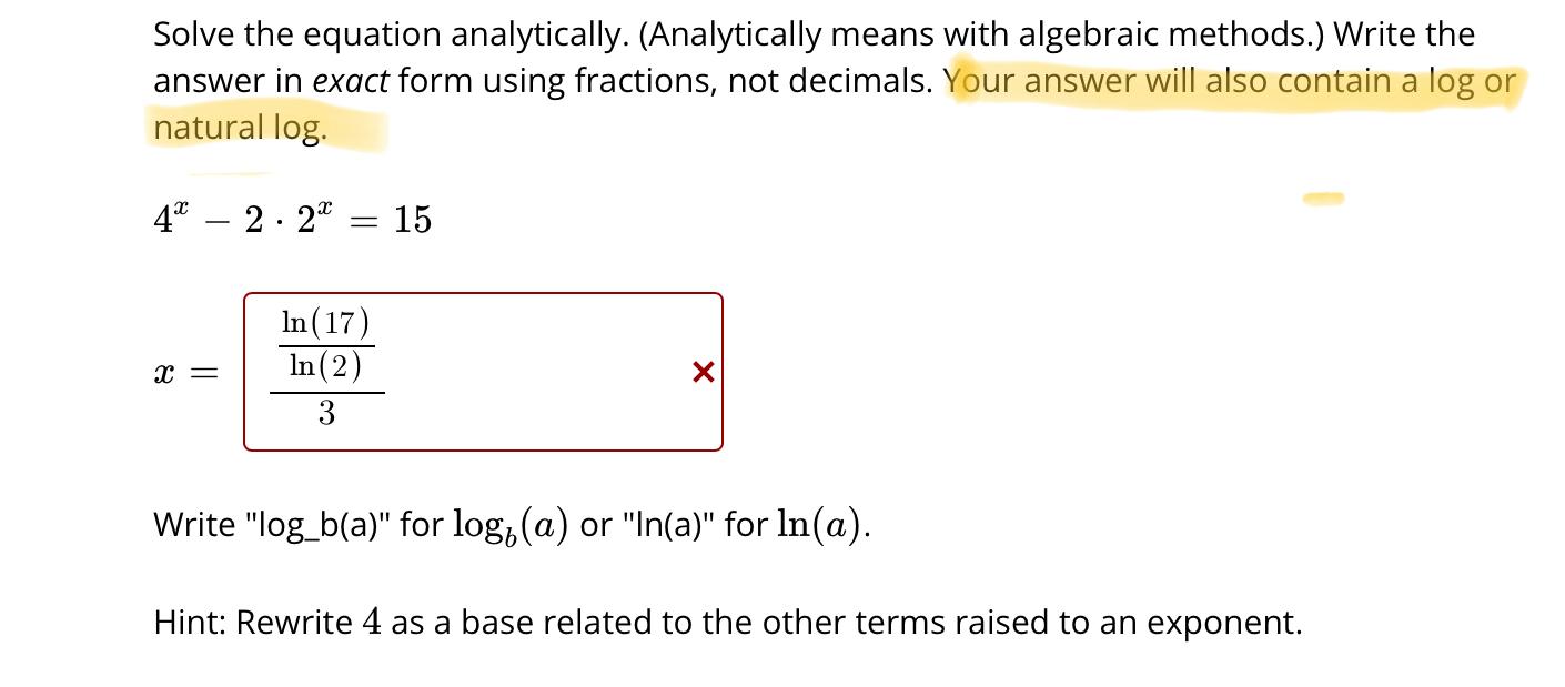 Solved hello I am stuck on this problem, I changed the 4 to | Chegg.com