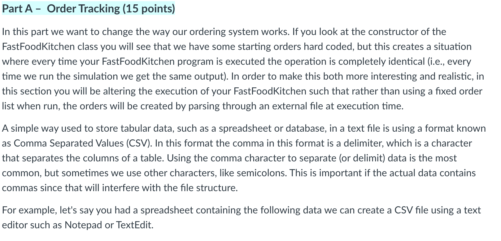 Solved In This Part We Want To Change The Way Our Ordering Chegg