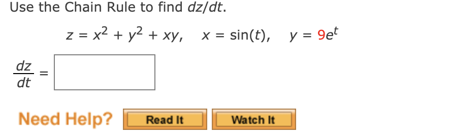 Solved Use the Chain Rule to find dz/dt. | Chegg.com