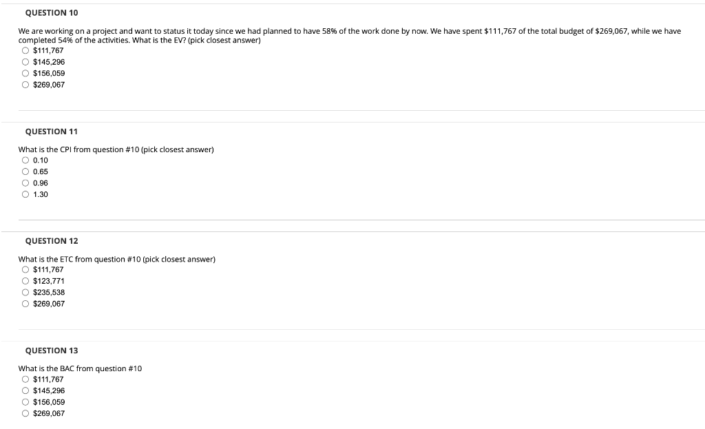 Solved We are working on a project and want to status it | Chegg.com