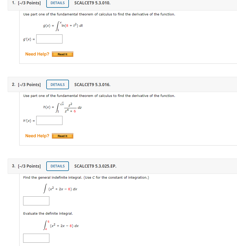 Solved 1. [-13 Points] DETAILS SCALCET9 5.3.010. Use part | Chegg.com