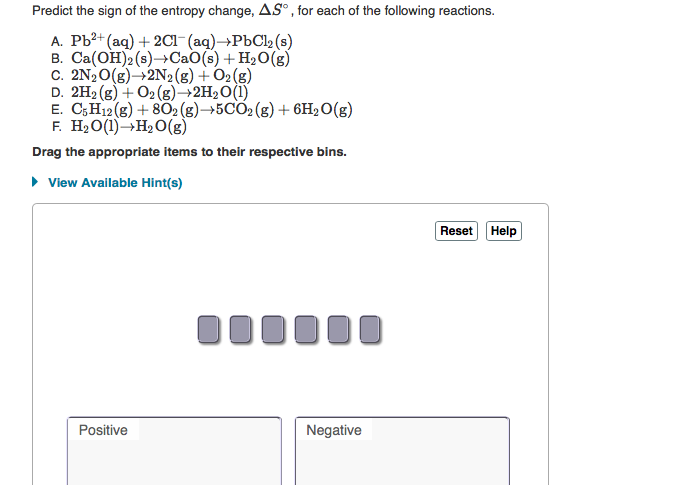 Solved Calculate the standard entropy change for the | Chegg.com