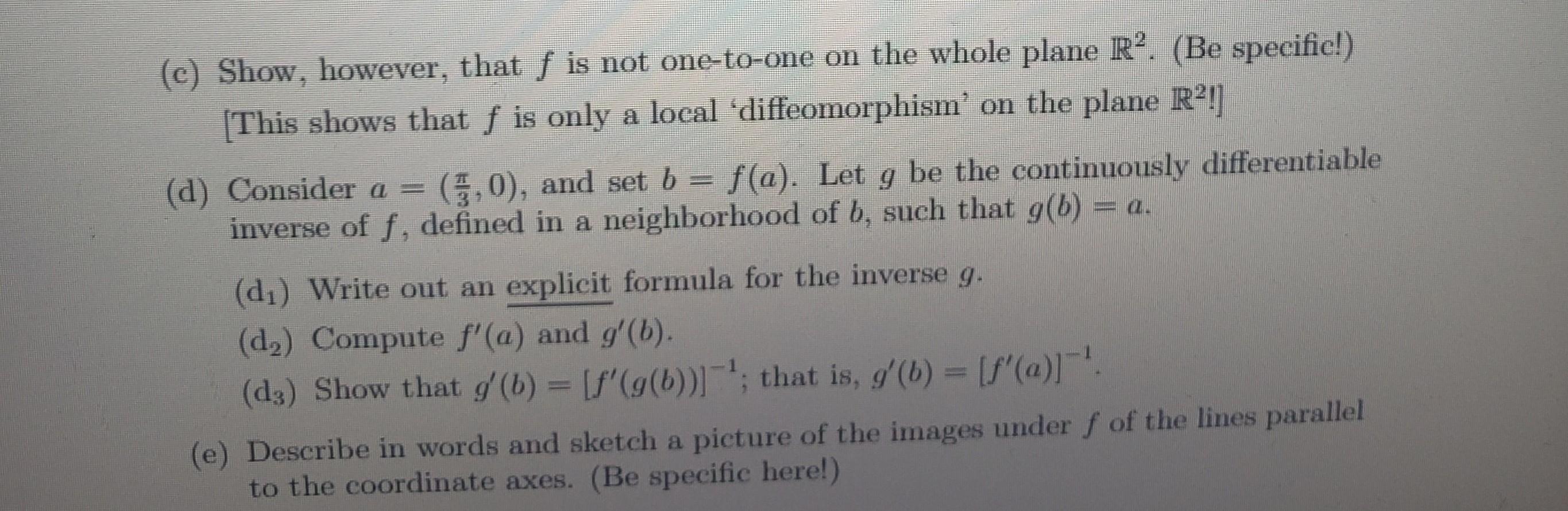 Solved Consider the function f:R2→R2 defined by | Chegg.com