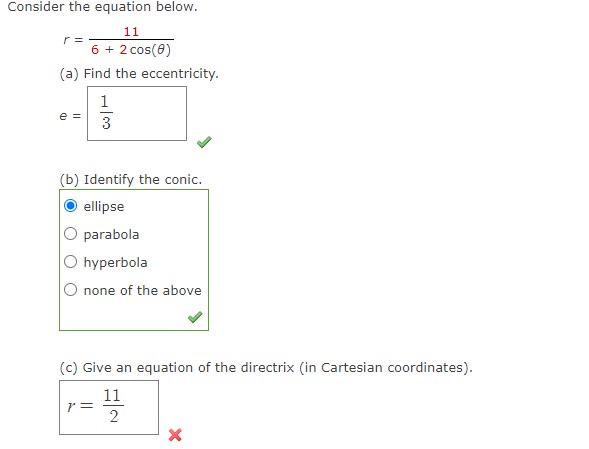 Solved Consider the equation below.r=116+2cos(θ)(a) ﻿Find | Chegg.com