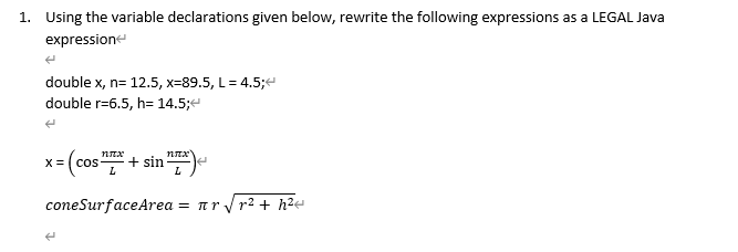 Solved 1 Using The Variable Declarations Given Below 4462