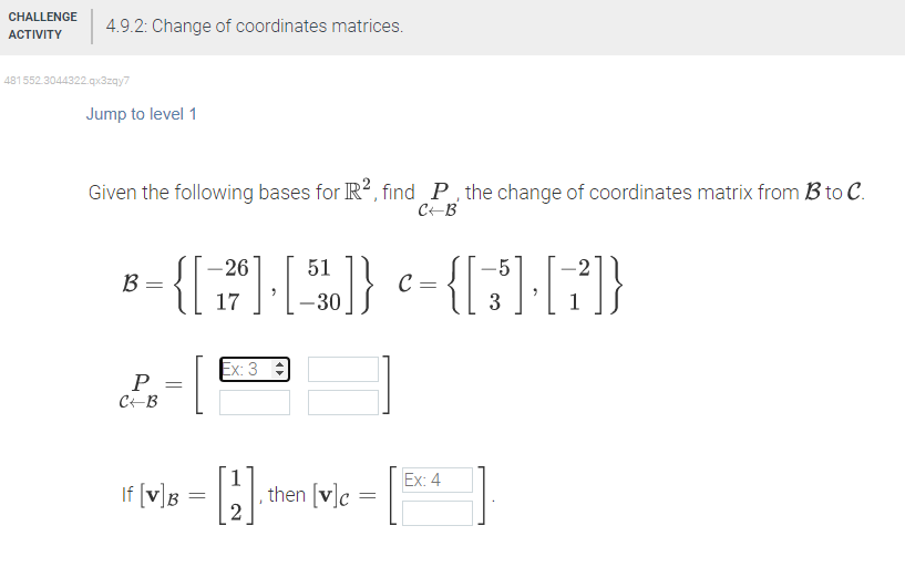 Solved B={[−2617],[51−30]}C={[−53],[−21]}C←BP=[ If | Chegg.com
