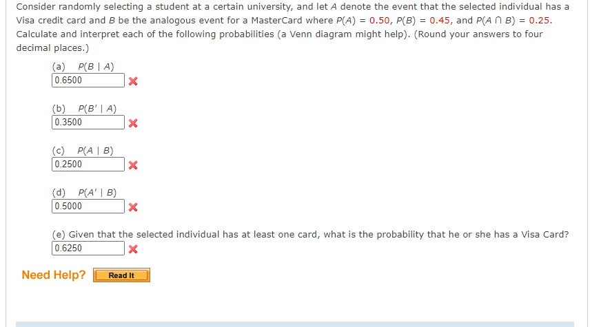 Solved Consider randomly selecting a student at a certain | Chegg.com