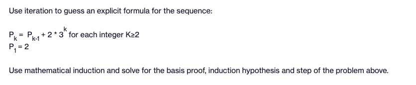 Solved Use iteration to guess an explicit formula for the | Chegg.com