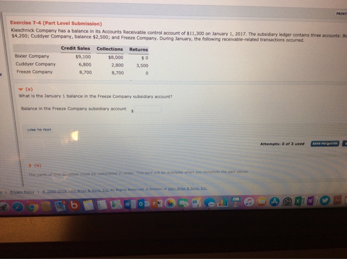 Solved Exercise 7-4 (Part Level Submission) Kieschnick | Chegg.com