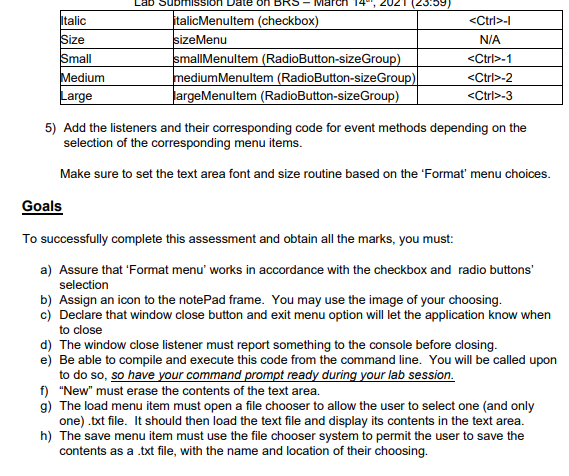 Solved Objectives Build a notepad editor. It will have a | Chegg.com