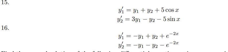 find the particular solution of the following | Chegg.com