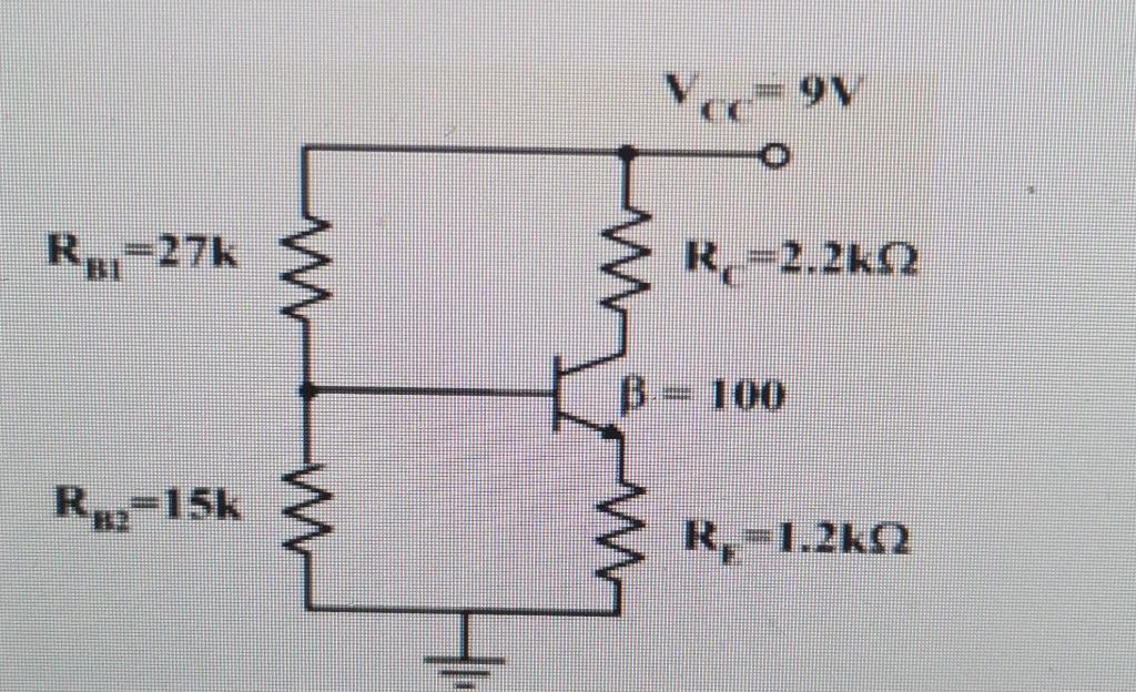 Solved In the amplifier circuit in figure a) IC, IB, IE Find | Chegg.com