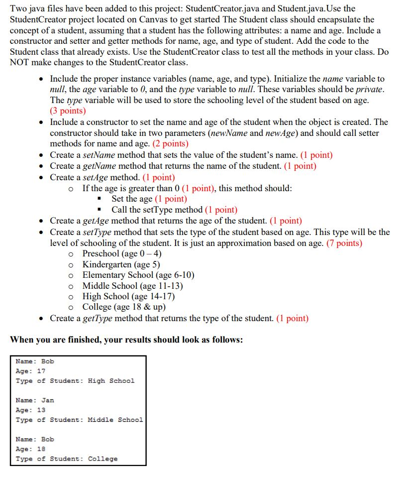 Solved Two java files have been added to this project: | Chegg.com