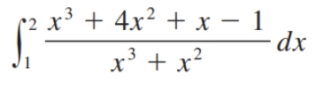 Solved ∫12x3+x2x3+4x2+x−1dx | Chegg.com
