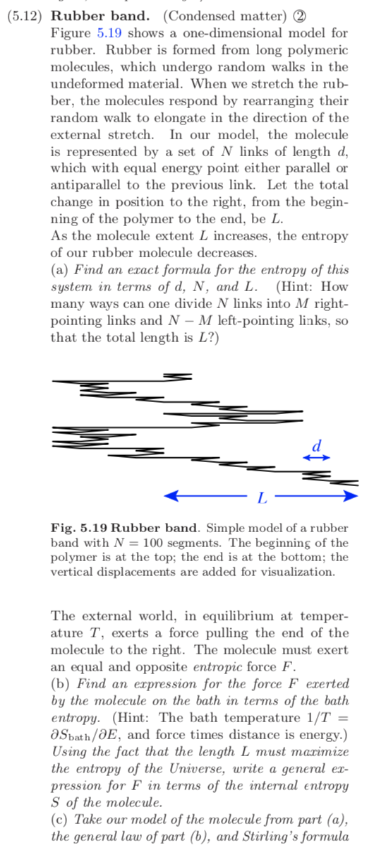 (5.12) Rubber band. (Condensed matter) 2 Figure 5.19 | Chegg.com