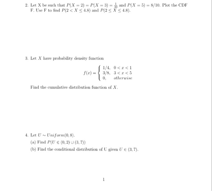 Solved 2. Let X be such that P(X-2)-P(X-3)-1, and P(X = | Chegg.com Solved 2. Let X be such that P(X-2)-P(X-3)-1, and P(X = | Chegg.com