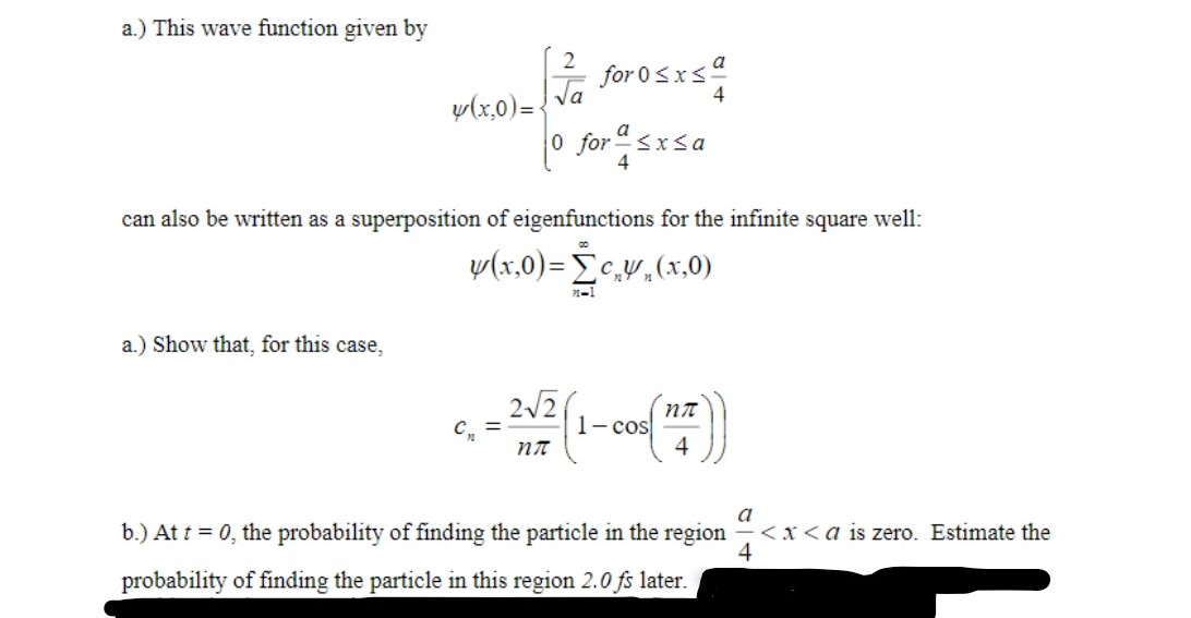 Solved Suppose this wave function describes an electron (m = | Chegg.com