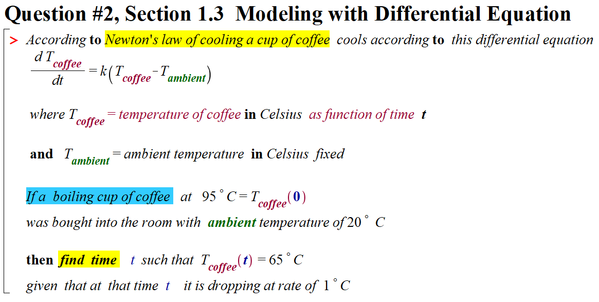 Solved Question #2, Section 1.3 Modeling with Differential | Chegg.com
