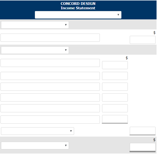 Solved Exercise 3-12 (Part Level Submission) Concord Design | Chegg.com