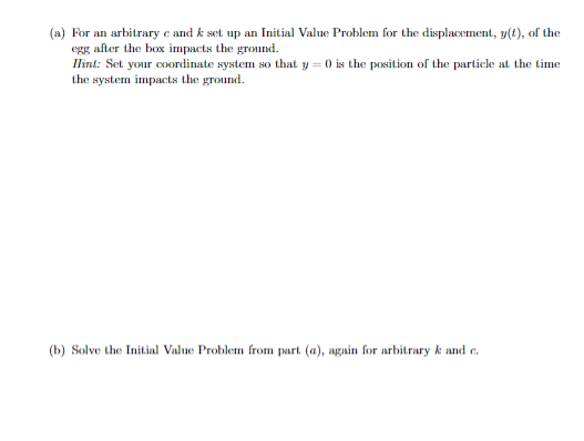 Solved 2. (Egg Drop) The goal of this question is to model | Chegg.com