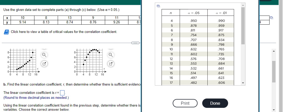 Solved Use the given data set to complete parts (a) through | Chegg.com