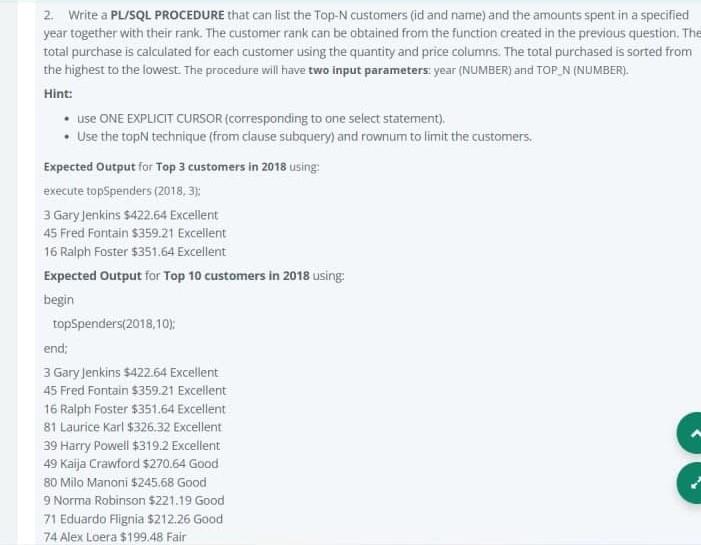 Solved Below is part of a Customer-Orders database. The | Chegg.com