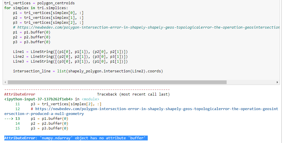tri_vertices = polygon_centroids for simplex in | Chegg.com
