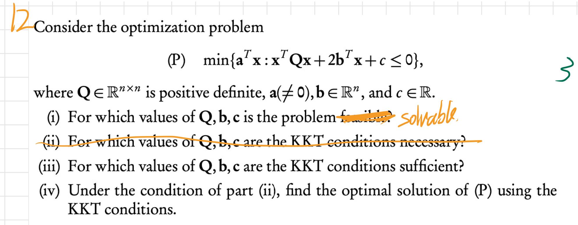 12 Consider the optimization problem (P) | Chegg.com