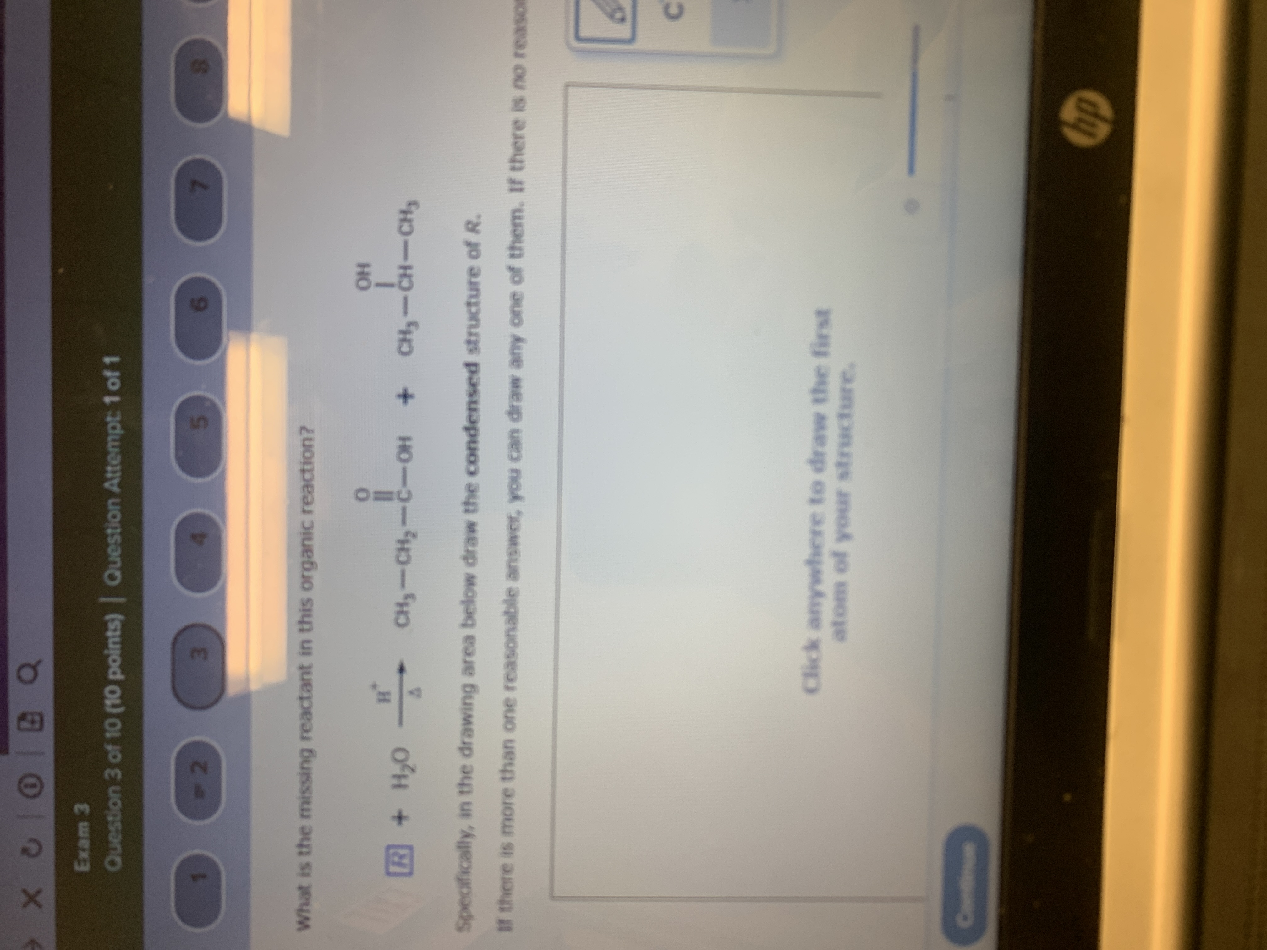 Solved What is the missing reactant in this organic | Chegg.com