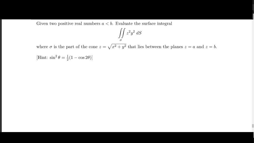 Solved Given Two Positive Real Numbers A Chegg