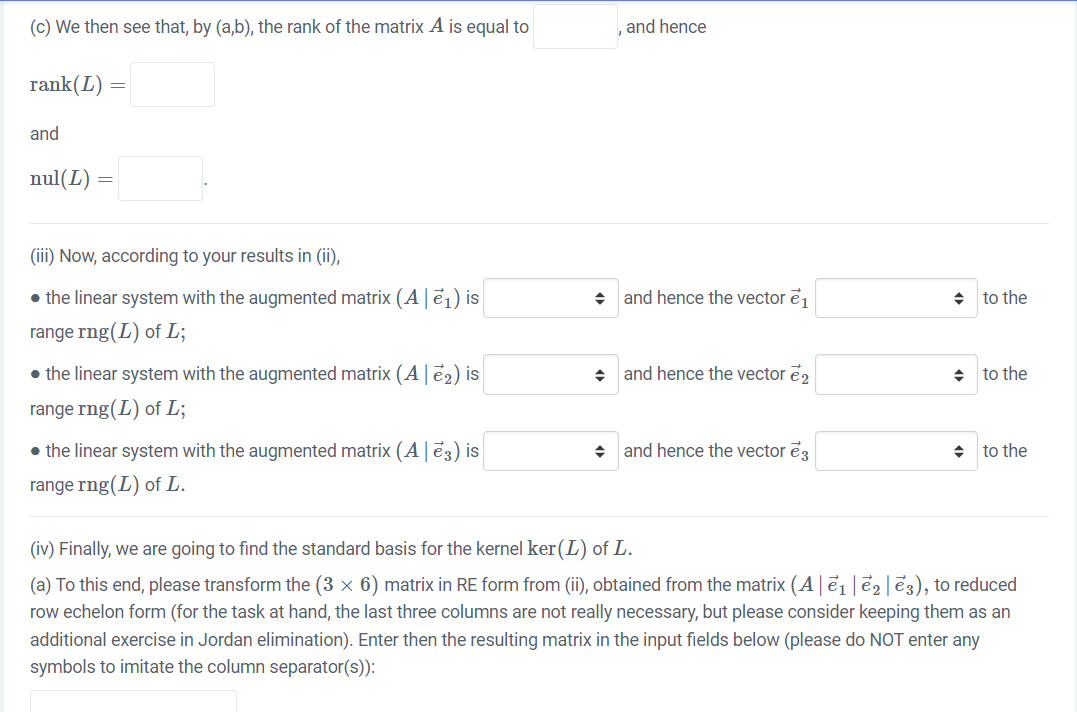 Solved (Linear Maps). Consider the linear map | Chegg.com