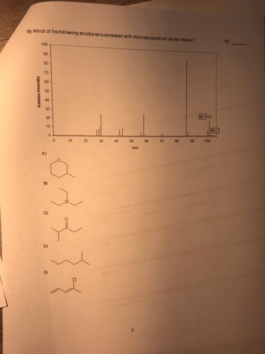 Solved 16) Whidh of the following structures is consistent | Chegg.com
