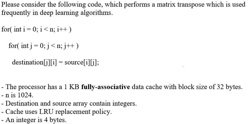 Please consider the following code, which performs a | Chegg.com