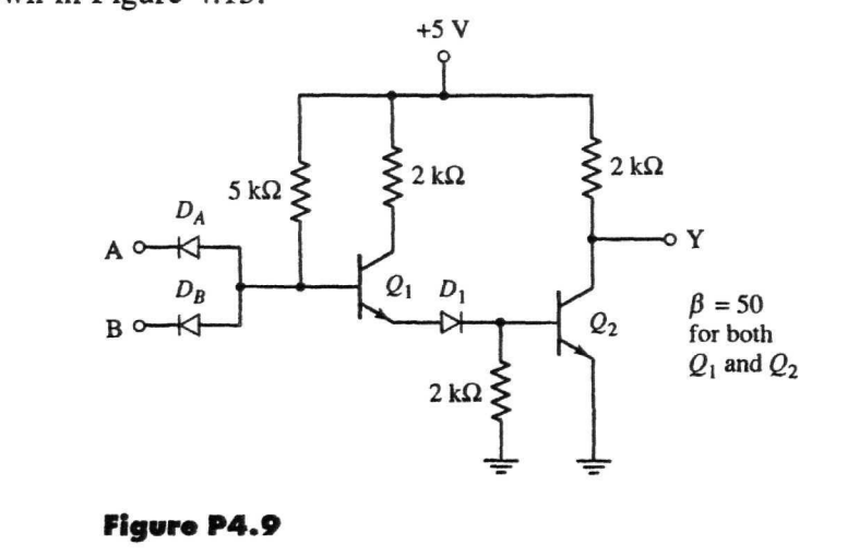Solved 9. Calculate the logic low fan-out of the DTL gate | Chegg.com