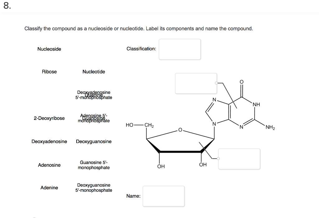 Solved Classify the compound as a nucleoside or nucleotide. | Chegg.com